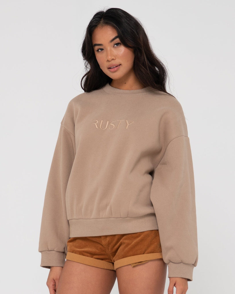 Rusty Rusty Signature Oversize Crew Fleece - BaseNZ